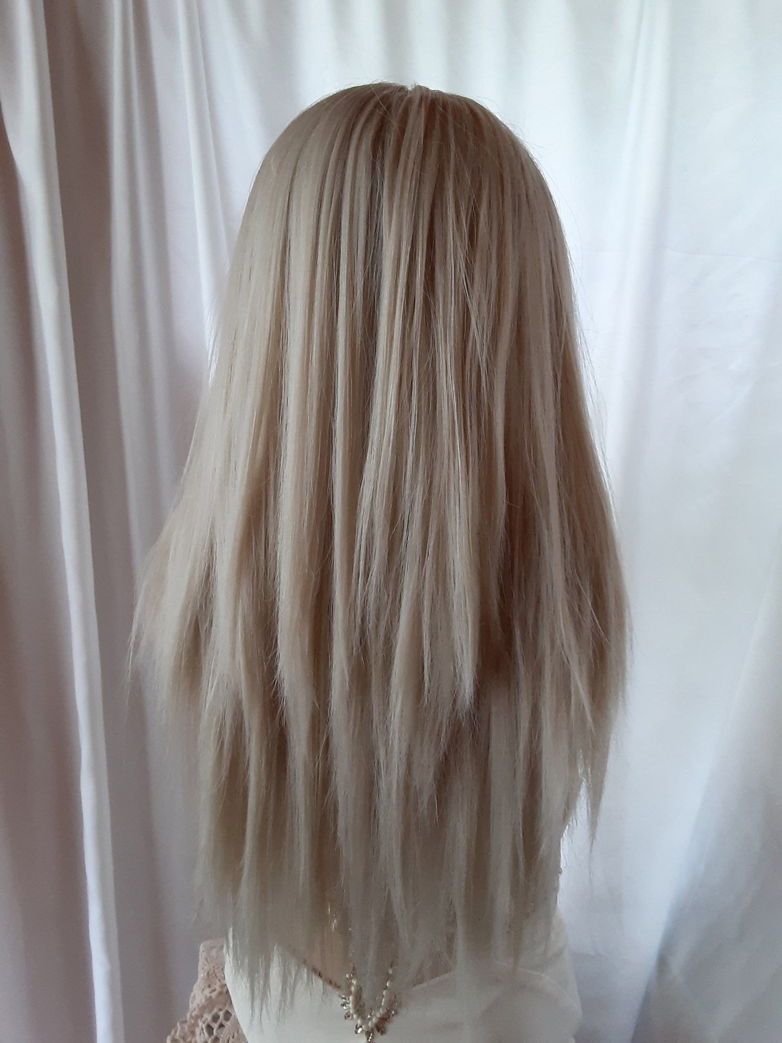 Light Blonde Wig With Bangs Layered Hair - Etsy