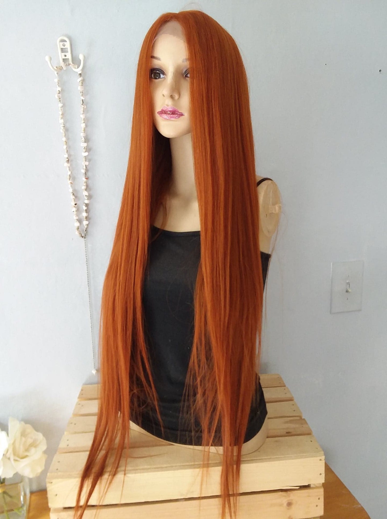 Light Copper Lace Front Ginger Wig - Etsy