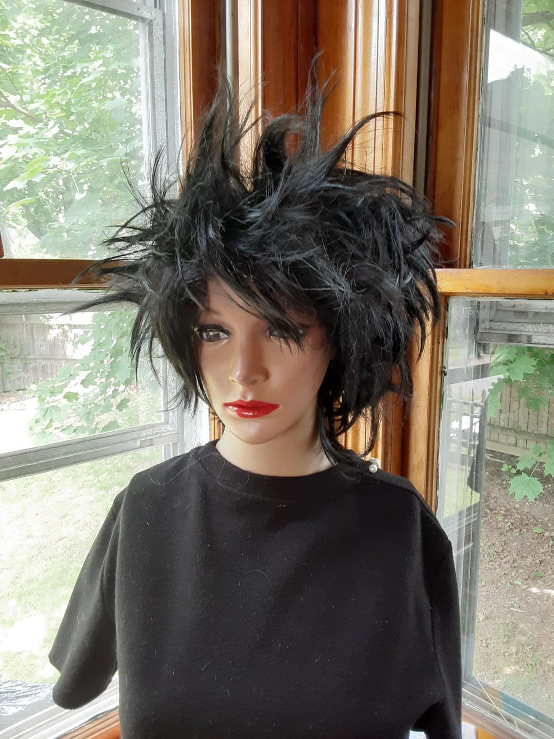 Gothic Wig Styled . Emo Wig. Edward Scissorhands Style. Full Wig - Etsy