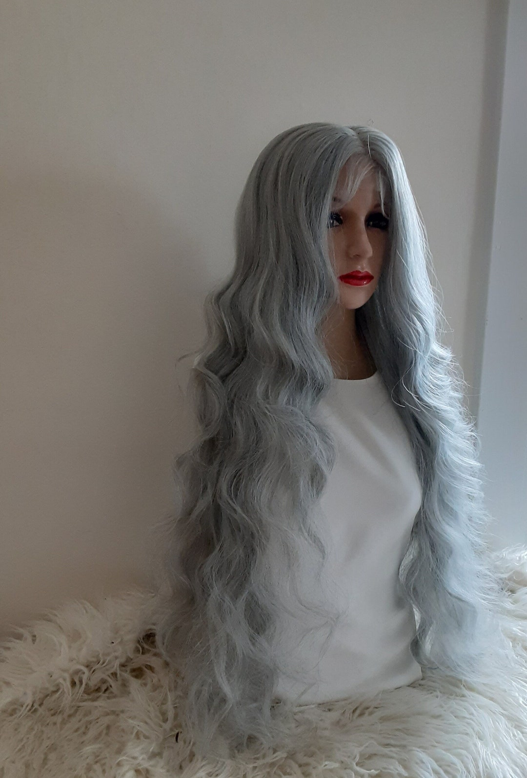 Silver Gray Lace Front Wig. - Etsy