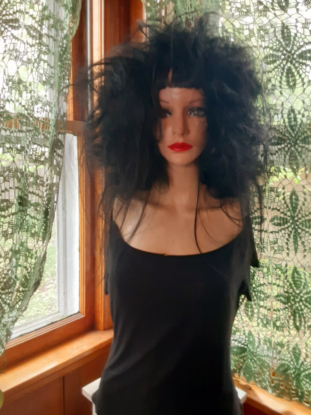 Gothic Bat Nest Wig. With Bangs Mixed With Human Hair. Emo Wig. - Etsy