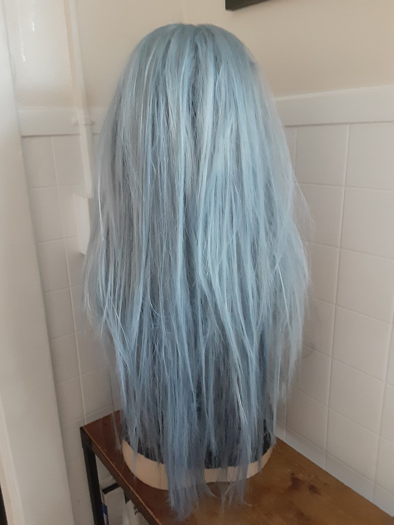 Light Blue Lace Front Wig, Emo Cosplay Wig - Etsy