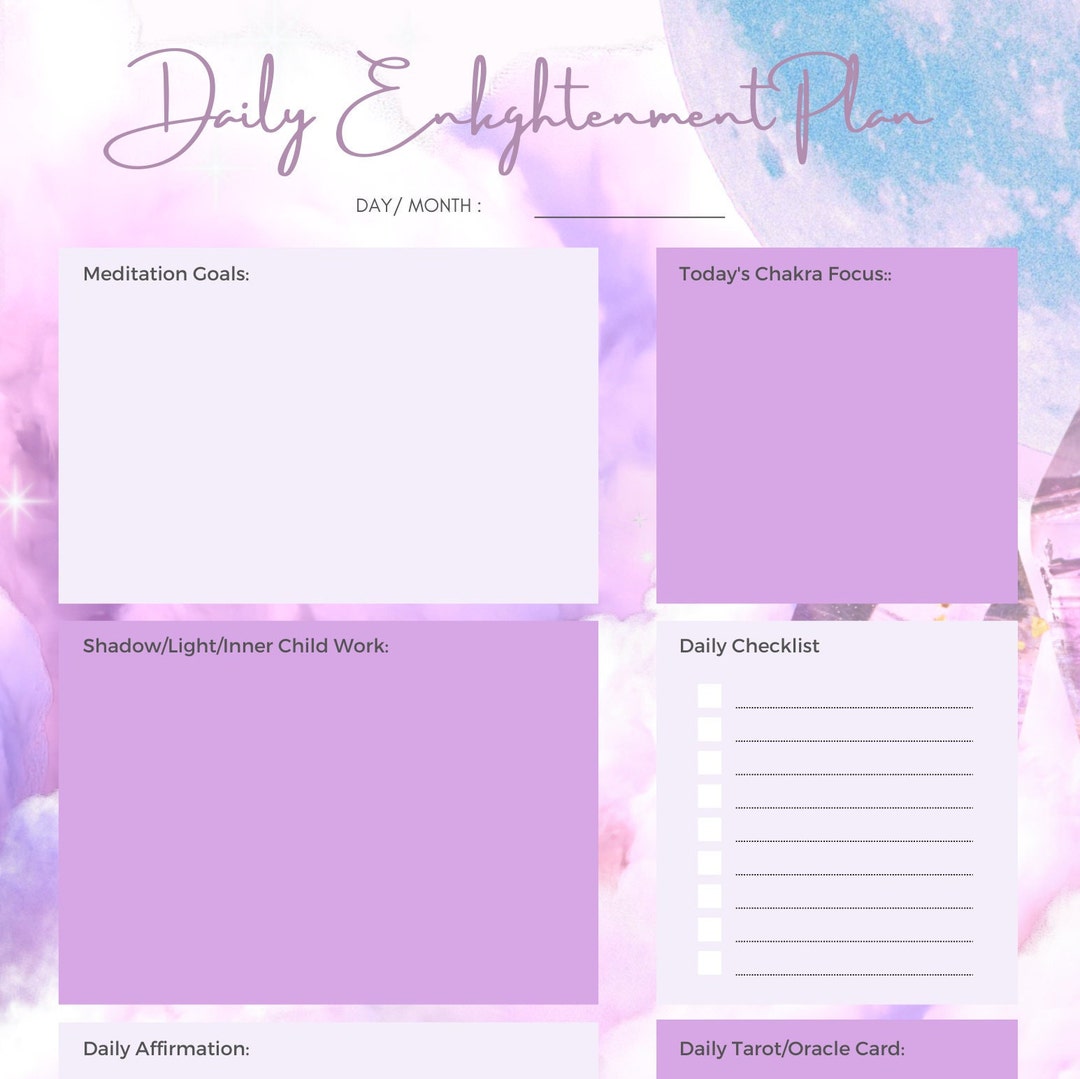 Daily Spiritual Planner Sheets - Etsy