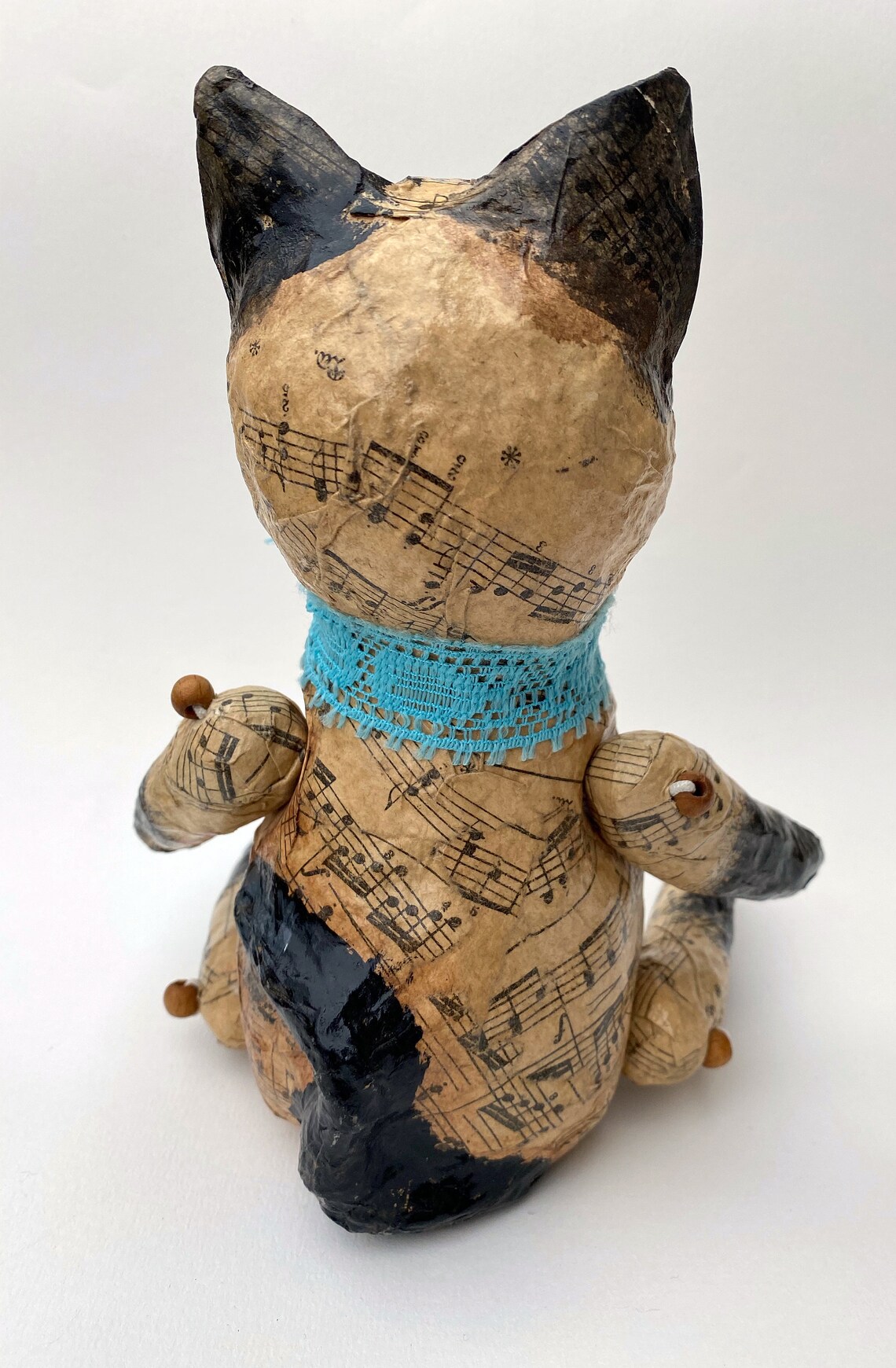 Mozart Cat Figurine Paper Mache Interior Decor Gift for - Etsy