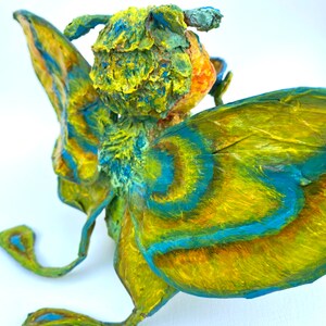 Green Papier Mache Butterfly Figurine Having Tea and Cake - Handmade ...