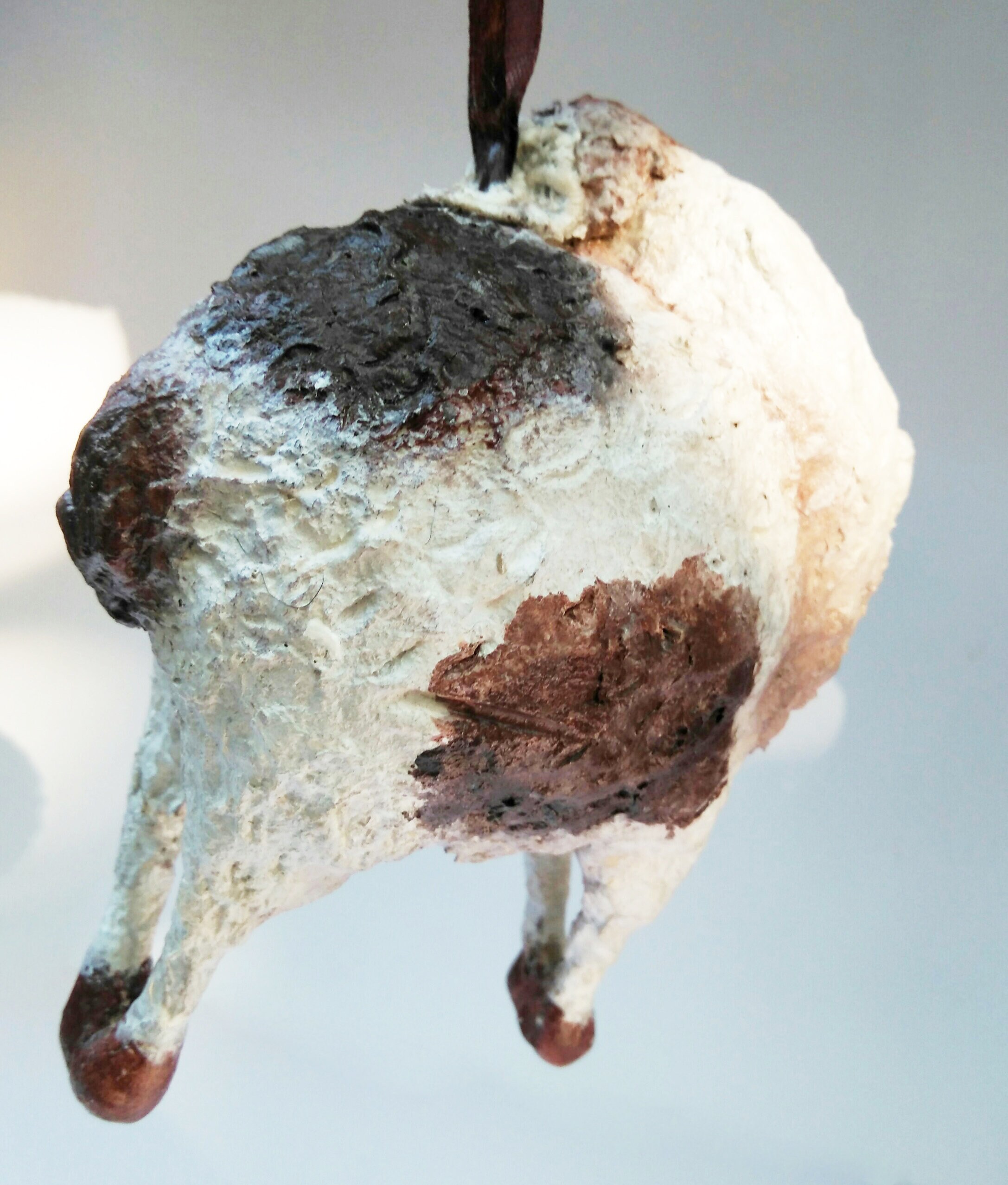 Sheep Figurine; Paper Mache Miniature Sculpture; Handmade Gift; Nice ...