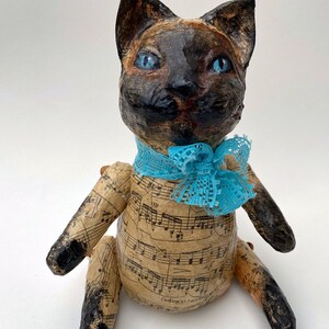 Mozart - Cat Figurine, Paper Mache, Interior Decor, Gift for Cat Lovers ...