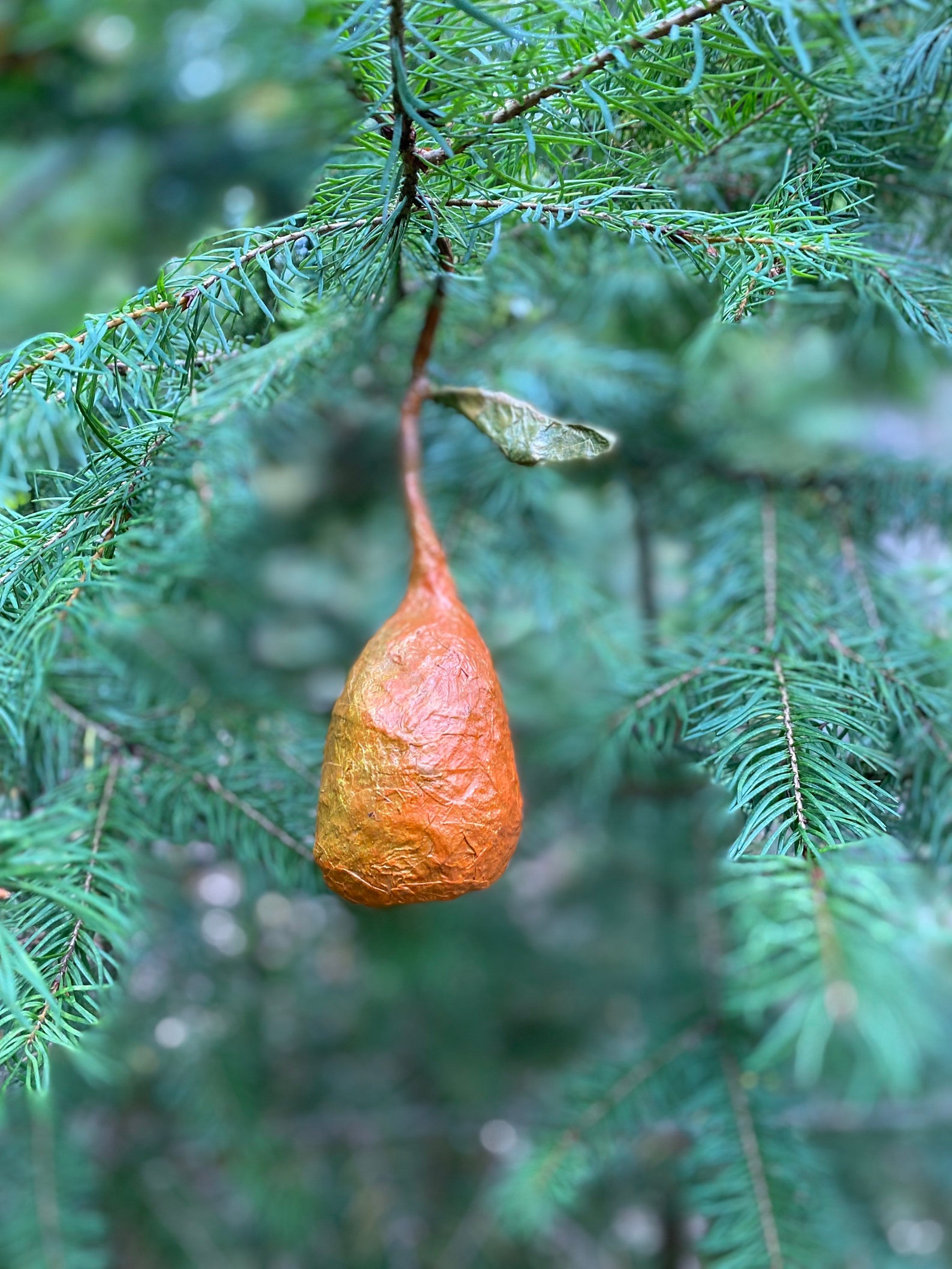 Decorative Paper Mache Pear; Christmas Tree Ornament; New Year’s Decor ...