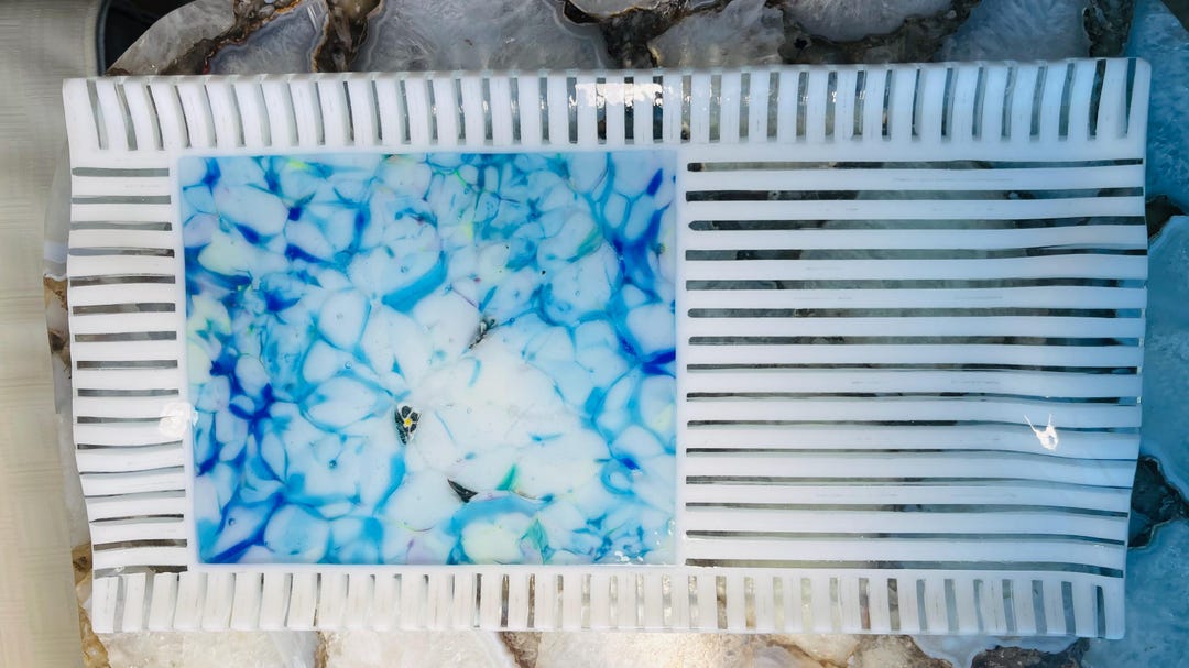 Fused Glass Plate With Frit - Etsy