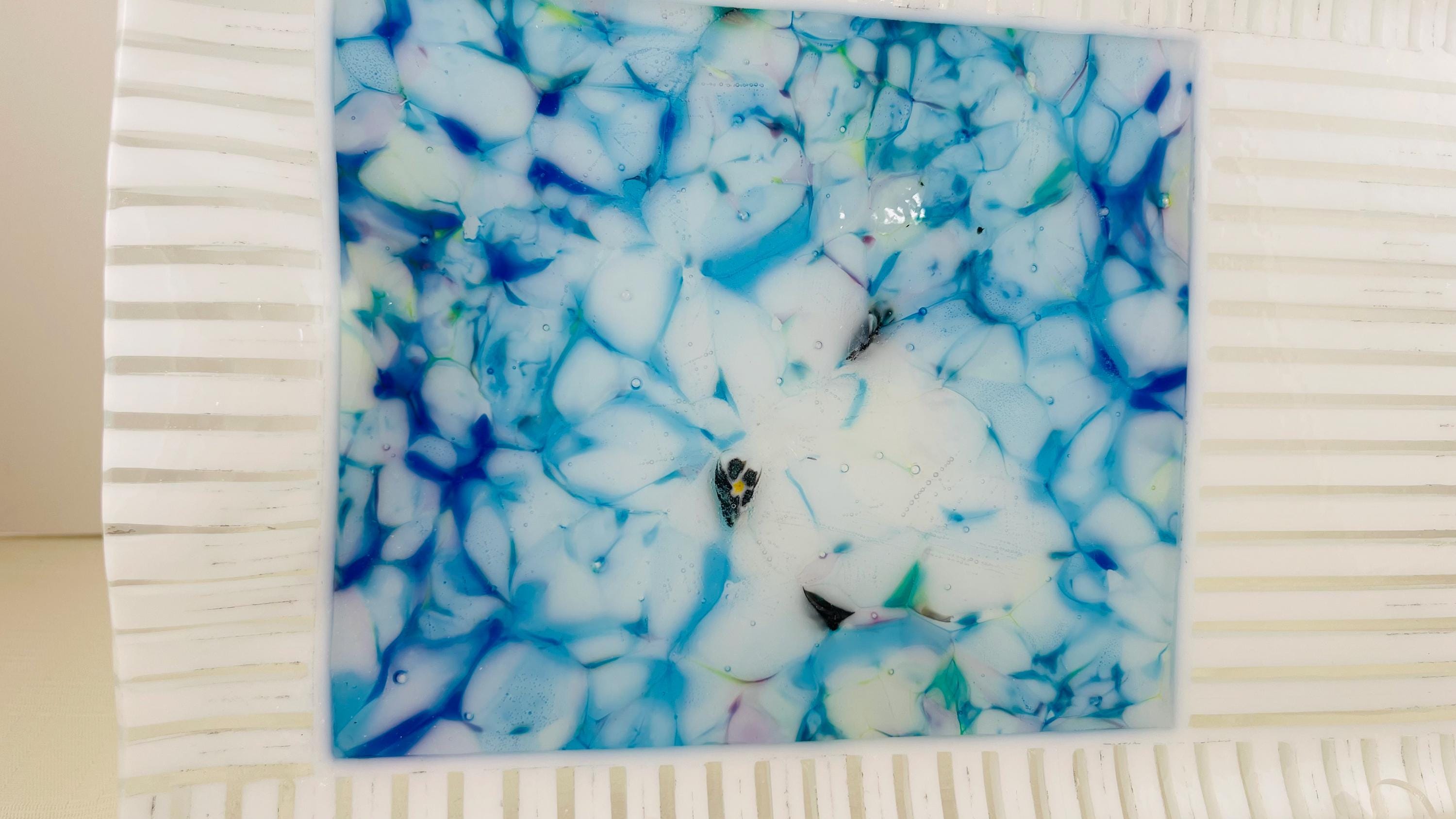 Fused Glass Plate With Frit - Etsy