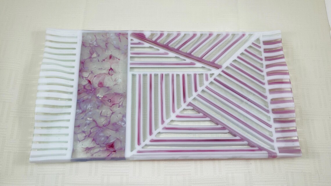 Fused Glass Plate With Frit - Etsy