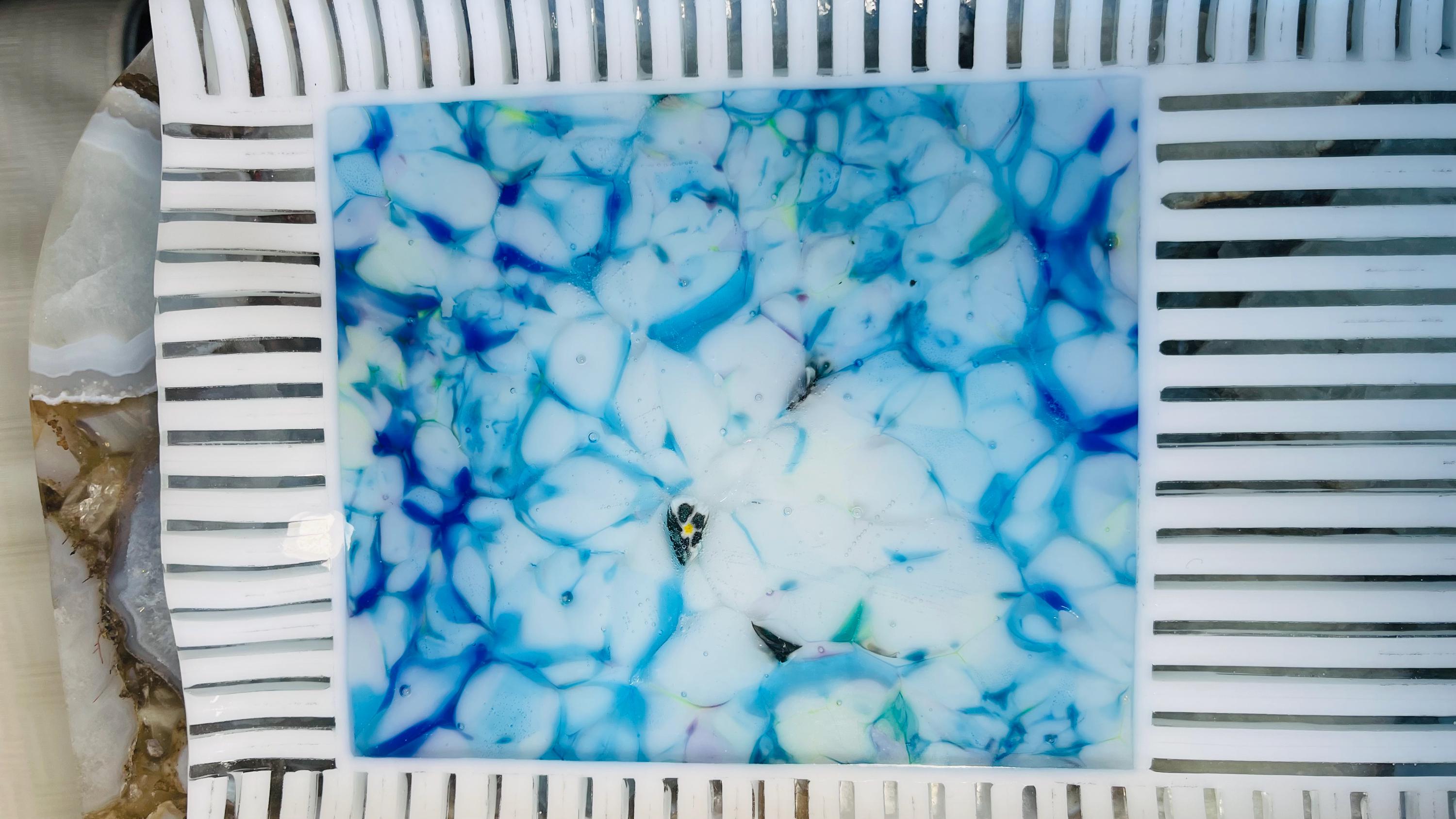 Fused Glass Plate With Frit - Etsy