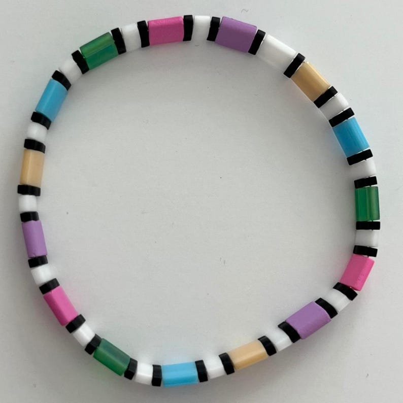 6" and 7.5" Lit, Bro Tila Stretch Bracelet- Stackable Bracelet ...