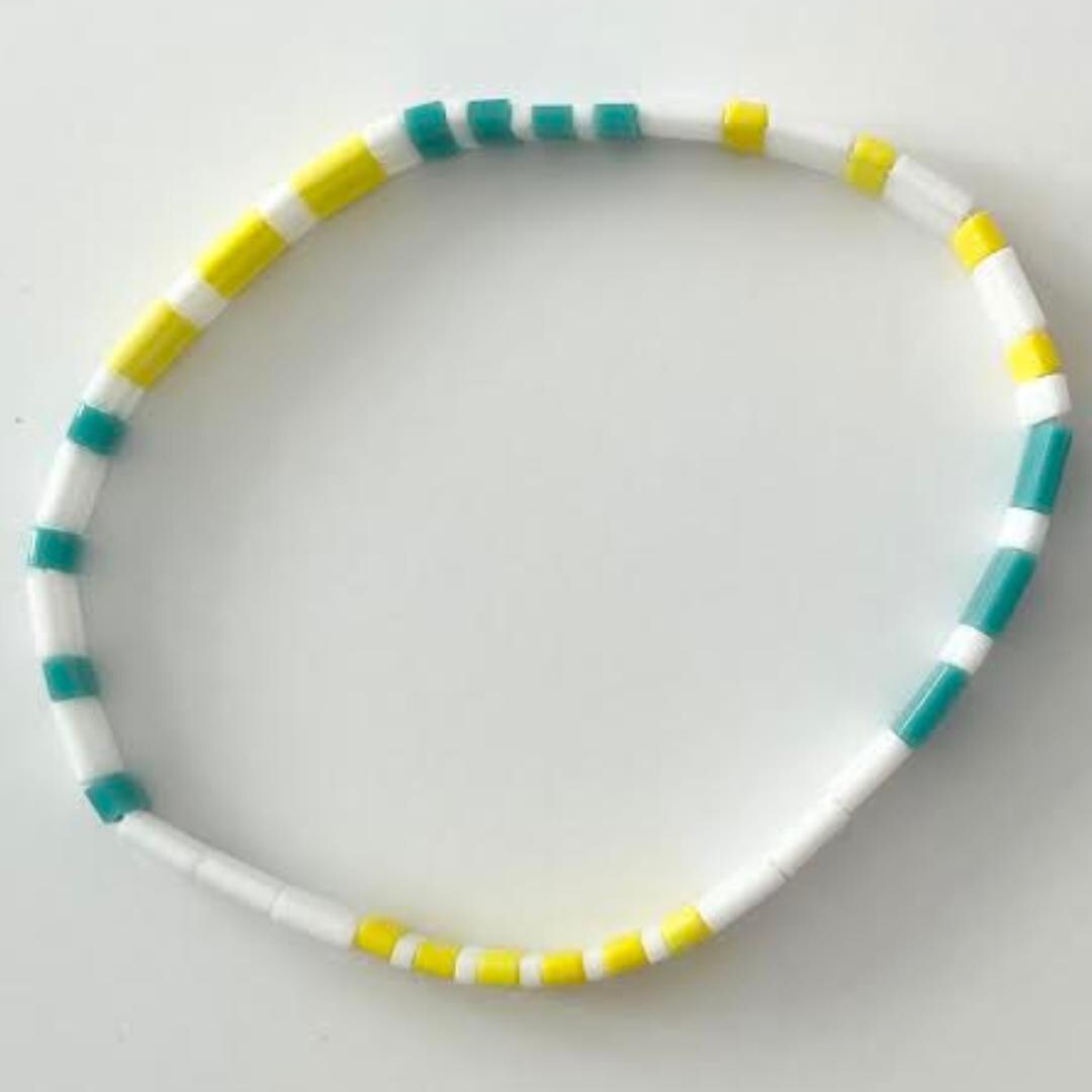 6.5" Sunny Blue Skyz Tila Stretch Bracelet- Stackable Bracelet ...