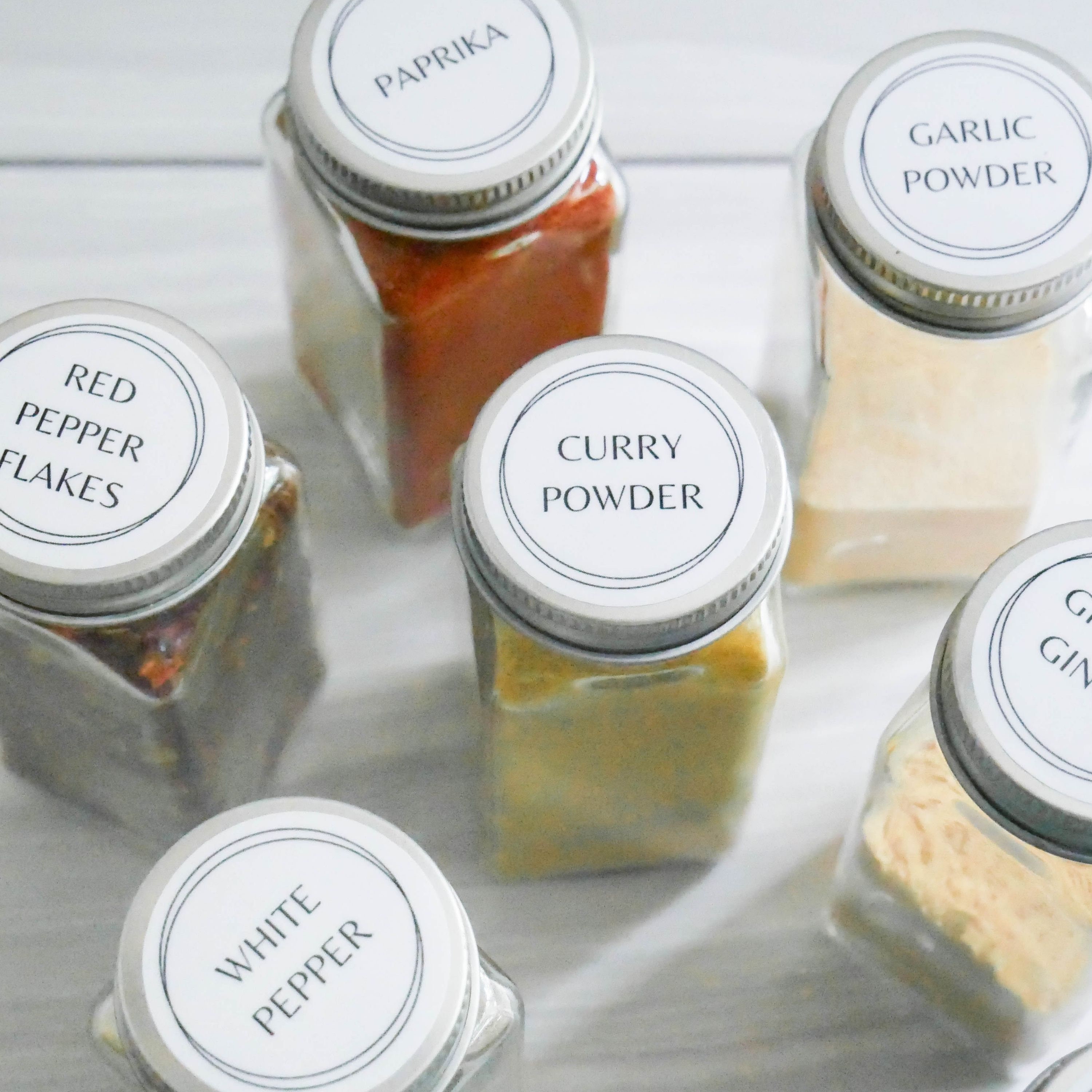 Printable Spice Label Template, Spice Labels Round Modern Editable ...