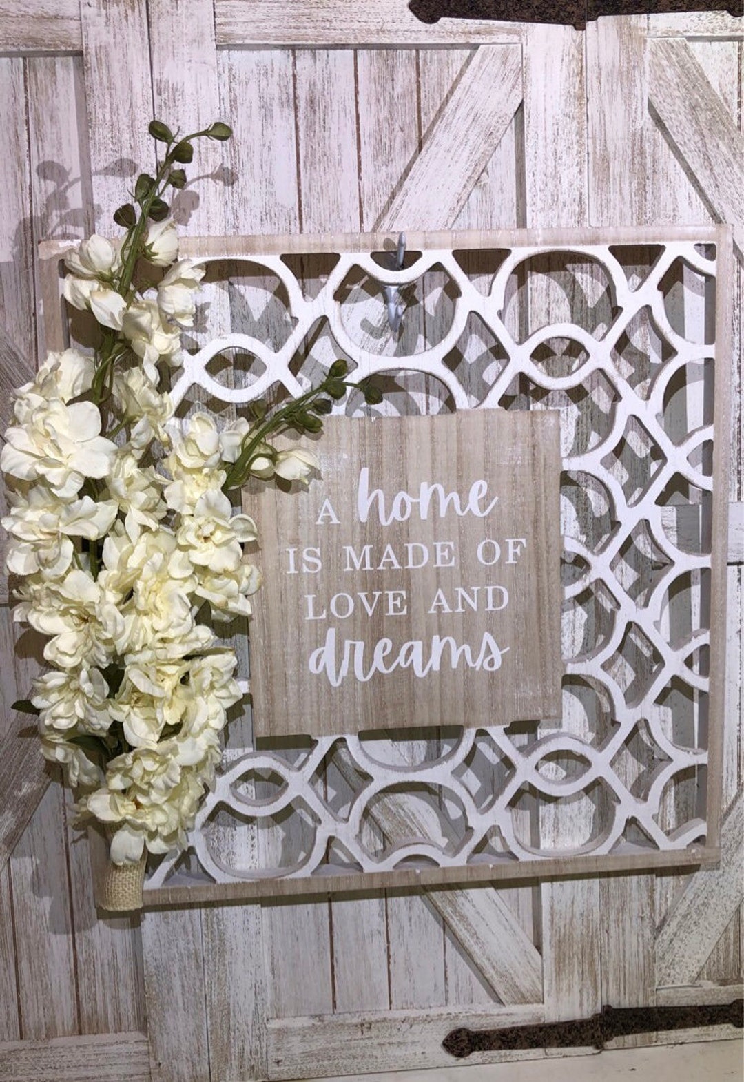 Floral Wood Plaque, Farmhouse Decor, Floral Wall Decor - Etsy