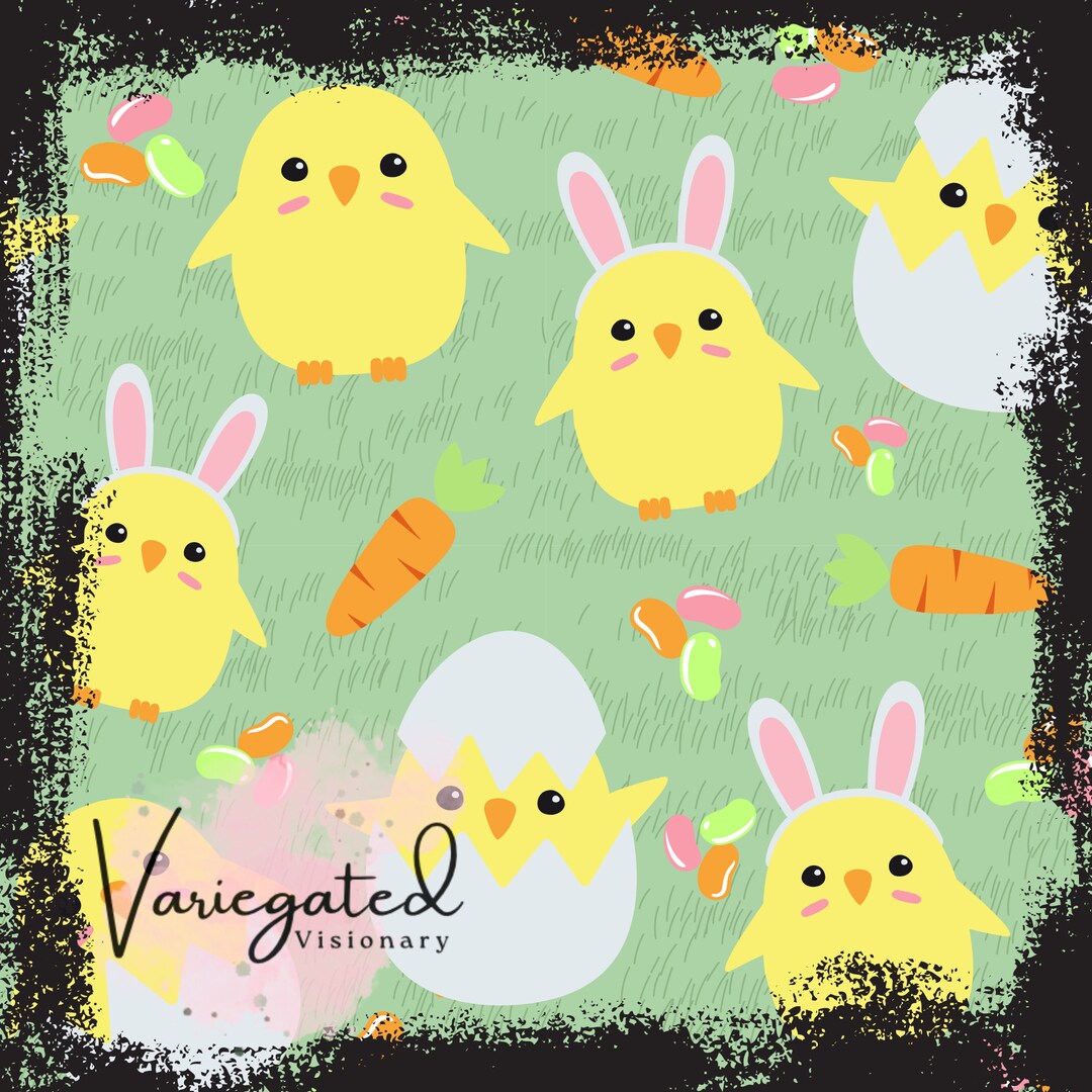 Hatching Bunny Chicks, Easter/spring Seamless File 2024 Design - Etsy