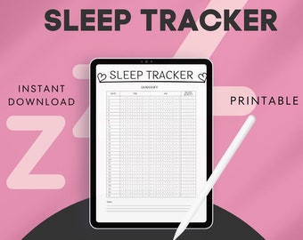 Sleep Tracker Printable and Fillable PDF - Etsy