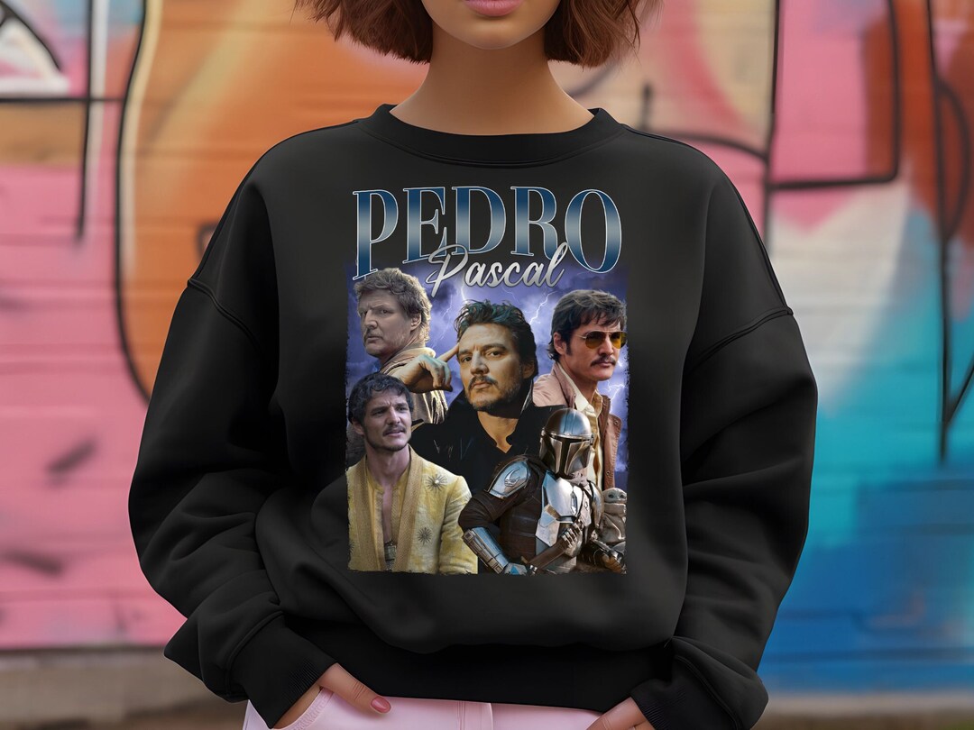 PEDRO PASCAL Sweatshirt, Actor Pedro Pascal Hoodie Retro 90s, Javier ...