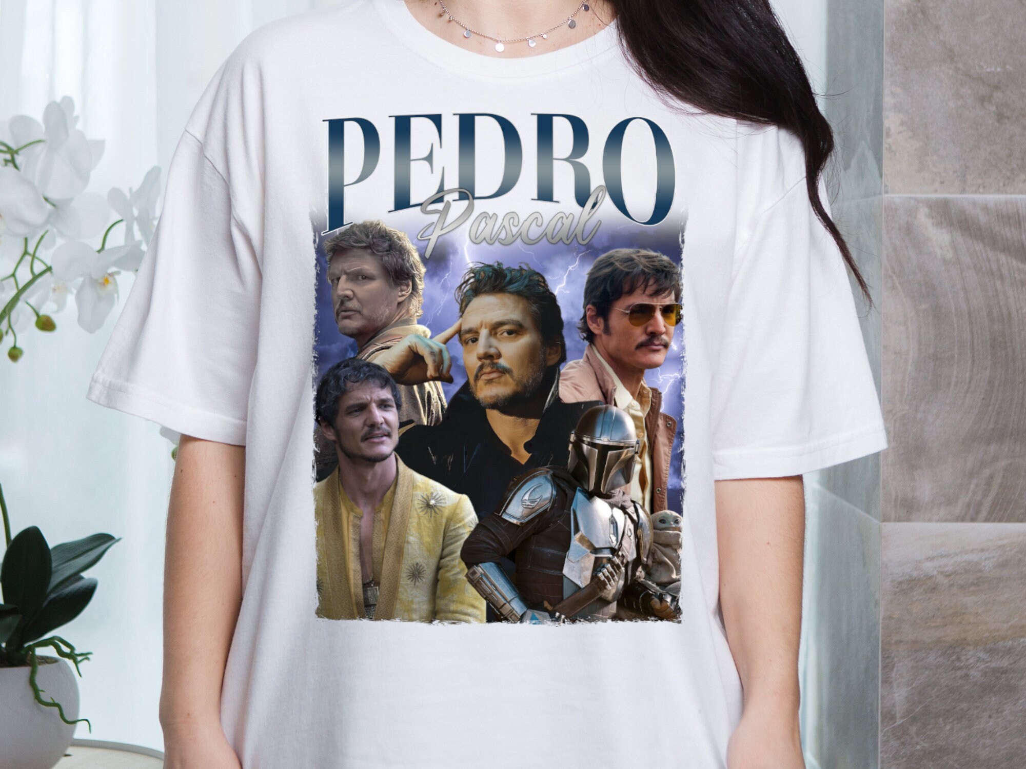 PEDRO PASCAL Shirt, Actor Pedro Pascal Shirt Retro 90s, Javier Peña ...