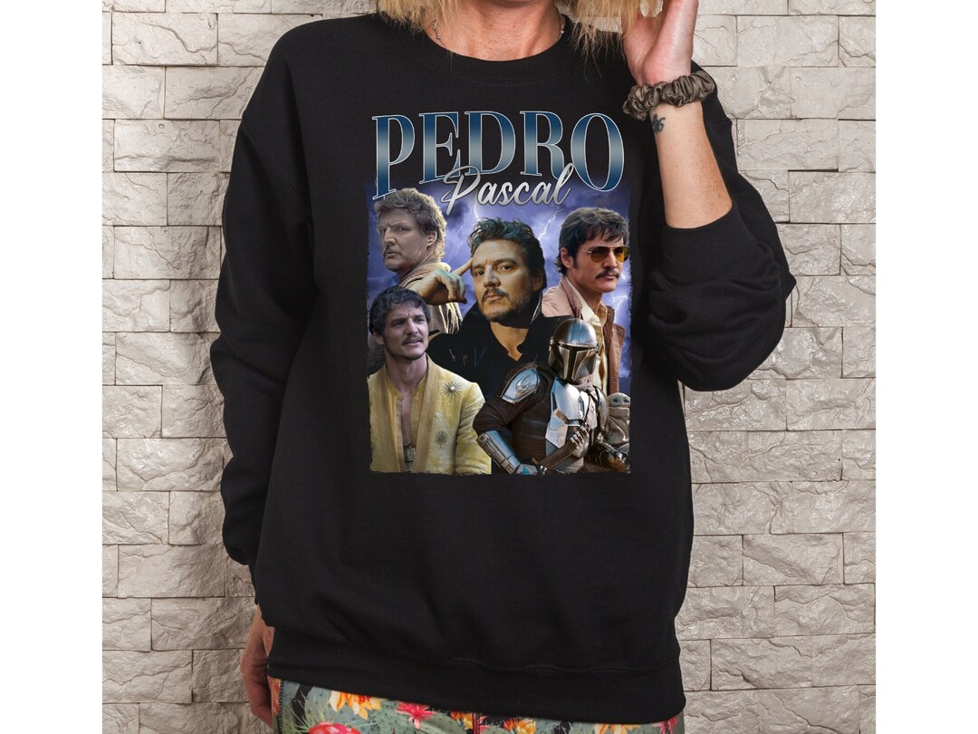 PEDRO PASCAL Sweatshirt, Actor Pedro Pascal Hoodie Retro 90s, Javier ...