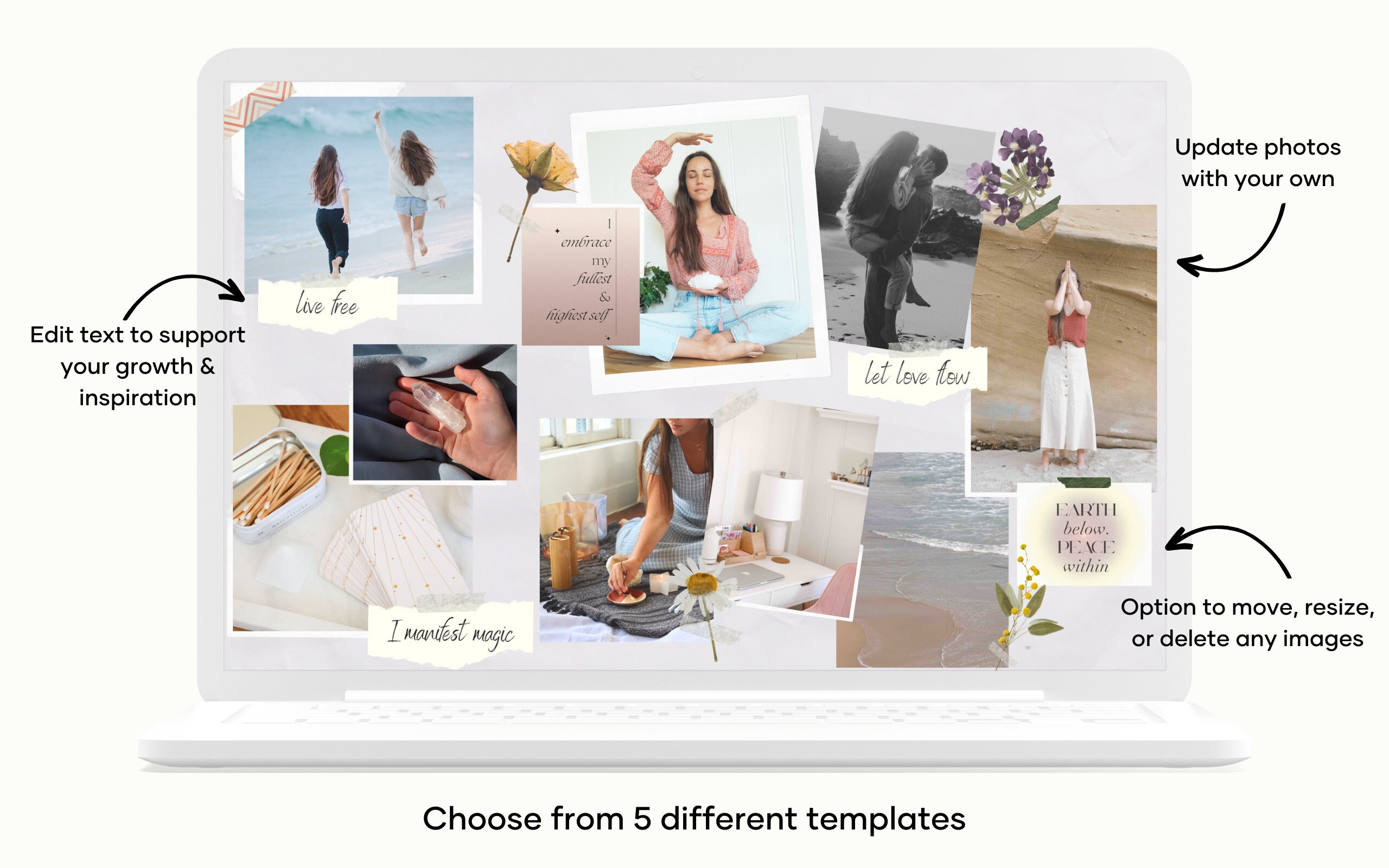 Vision Board Templates | Digital or Physical, Save as Desktop ...