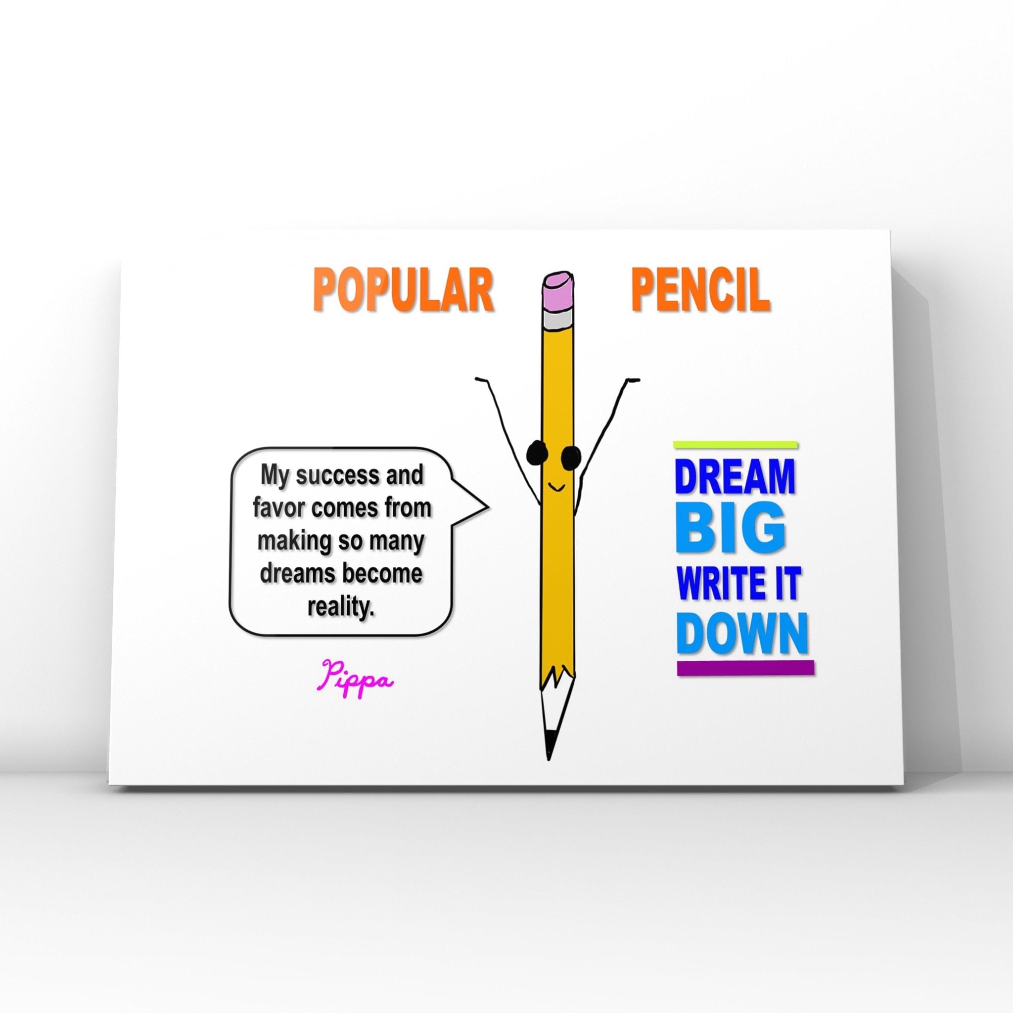 Pippa Pencil Poster - Etsy