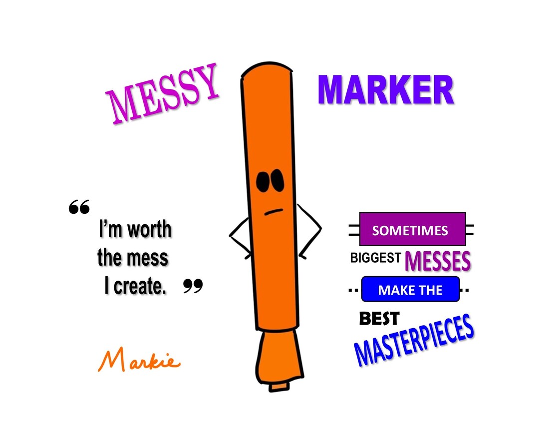 Messy Marker Poster - Etsy