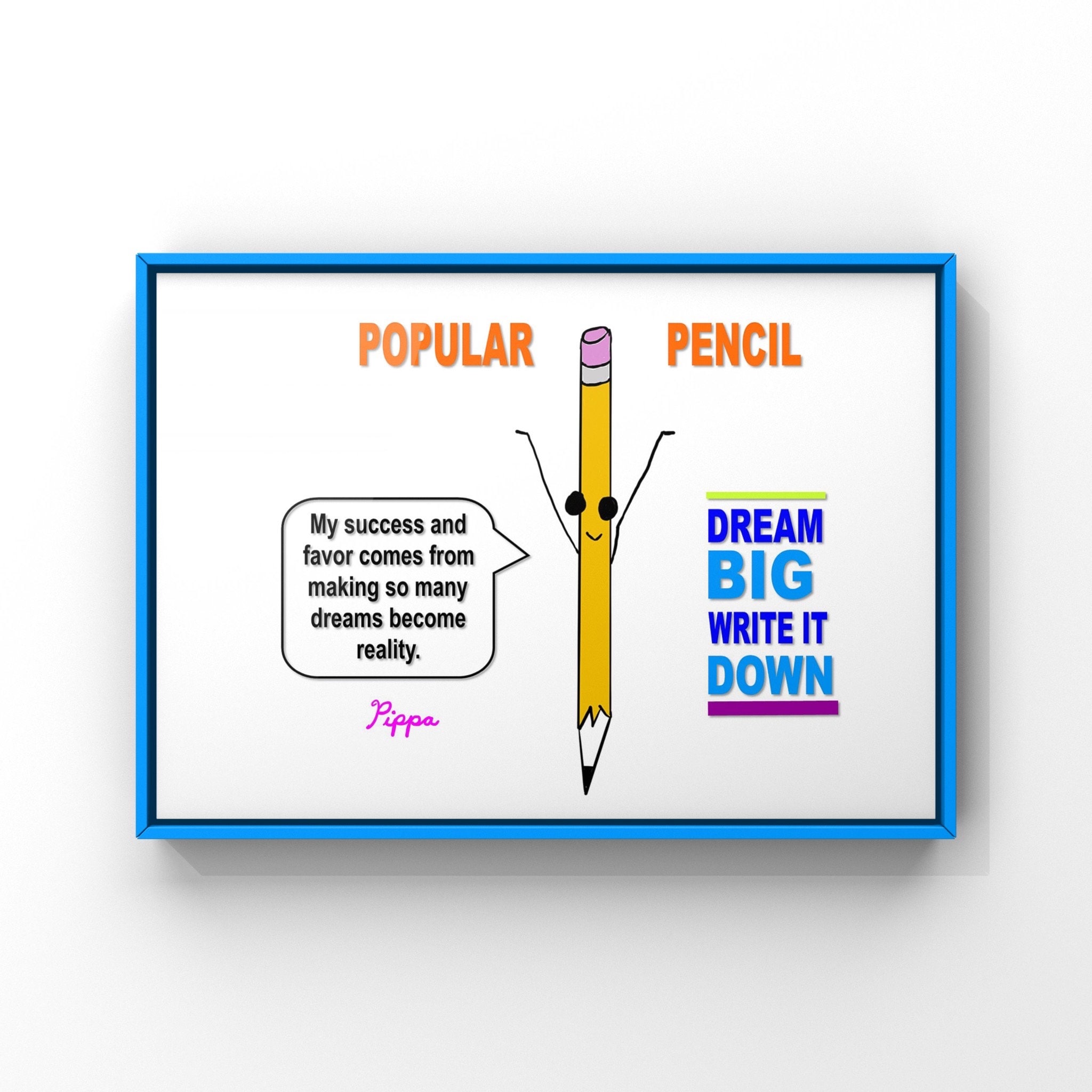 Pippa Pencil Poster - Etsy