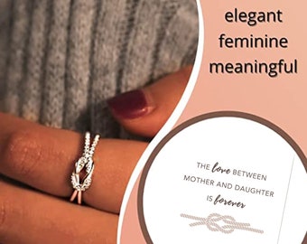Mother Daughter Knot Ring - Etsy