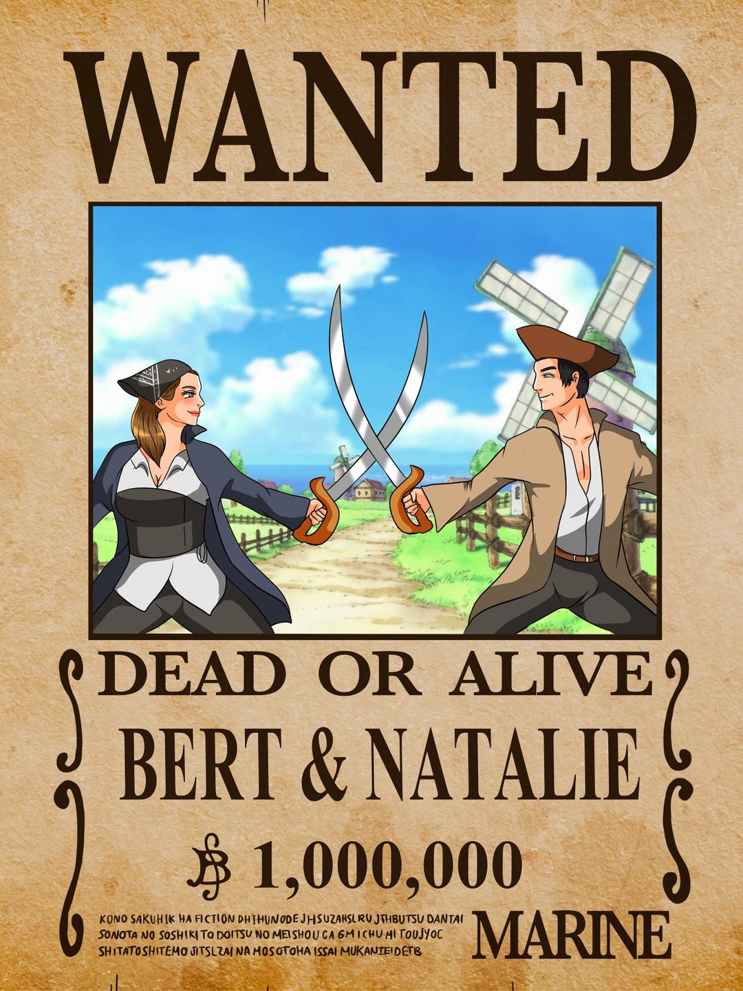 Fully Custom Anime Wanted Portrait , Custom Anime Wanted Poster ...