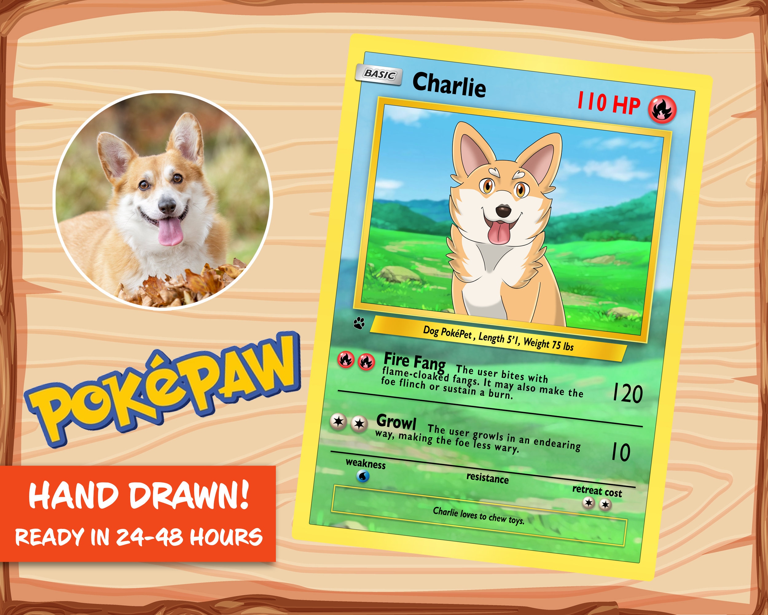 Custom Pokepaw Pets Poke Cards Digital Image Pokepet - Etsy
