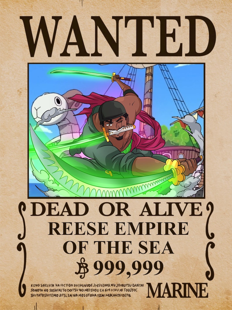 Wanted Poster Anime Style | Custom Anime Portrait | Bounty Poster Art ...