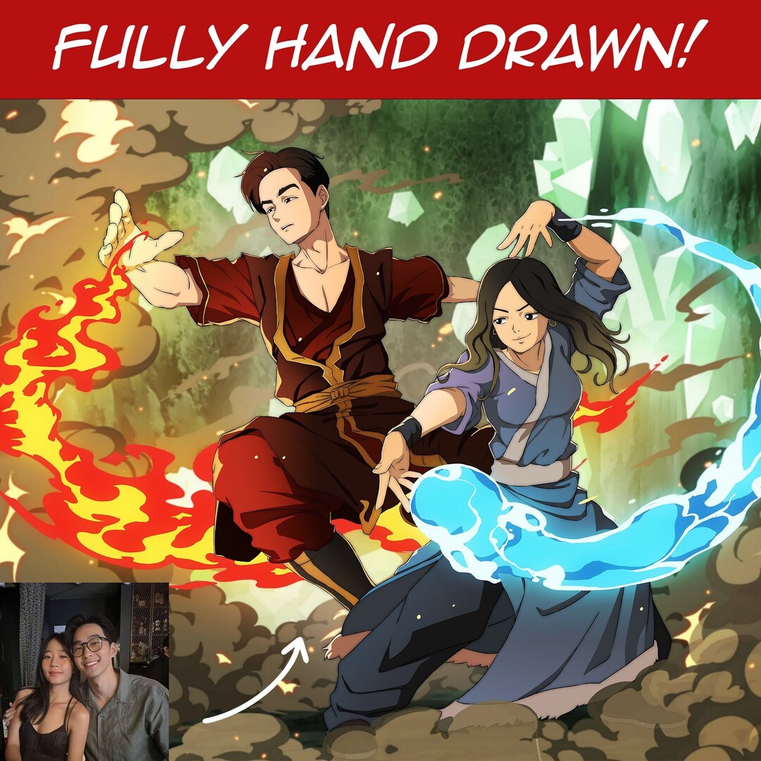 Fully Custom Anime Portrait , Couple Anime Portrait, Family Anime ...