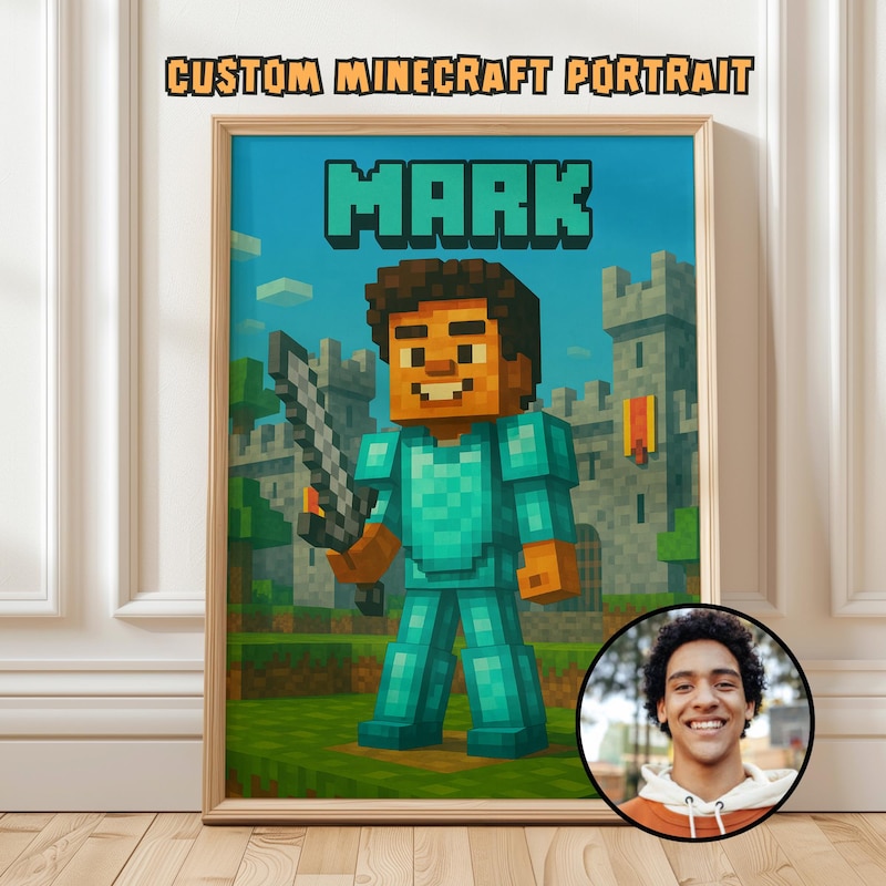 Mincraft Wall Art - Etsy Australia