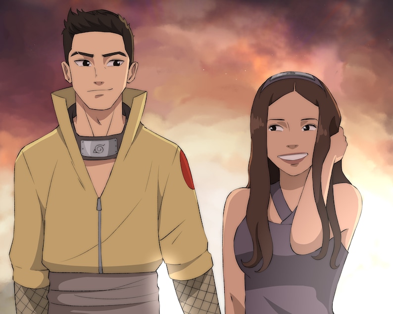 Anime Family Portrait | Custom Family Illustration From Photo ...