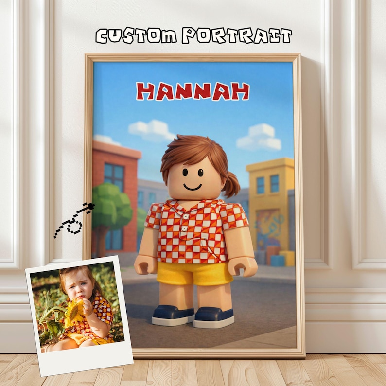 Custom Block Avatar Portrait From Photo | 3D Cartoon Gamer Art ...