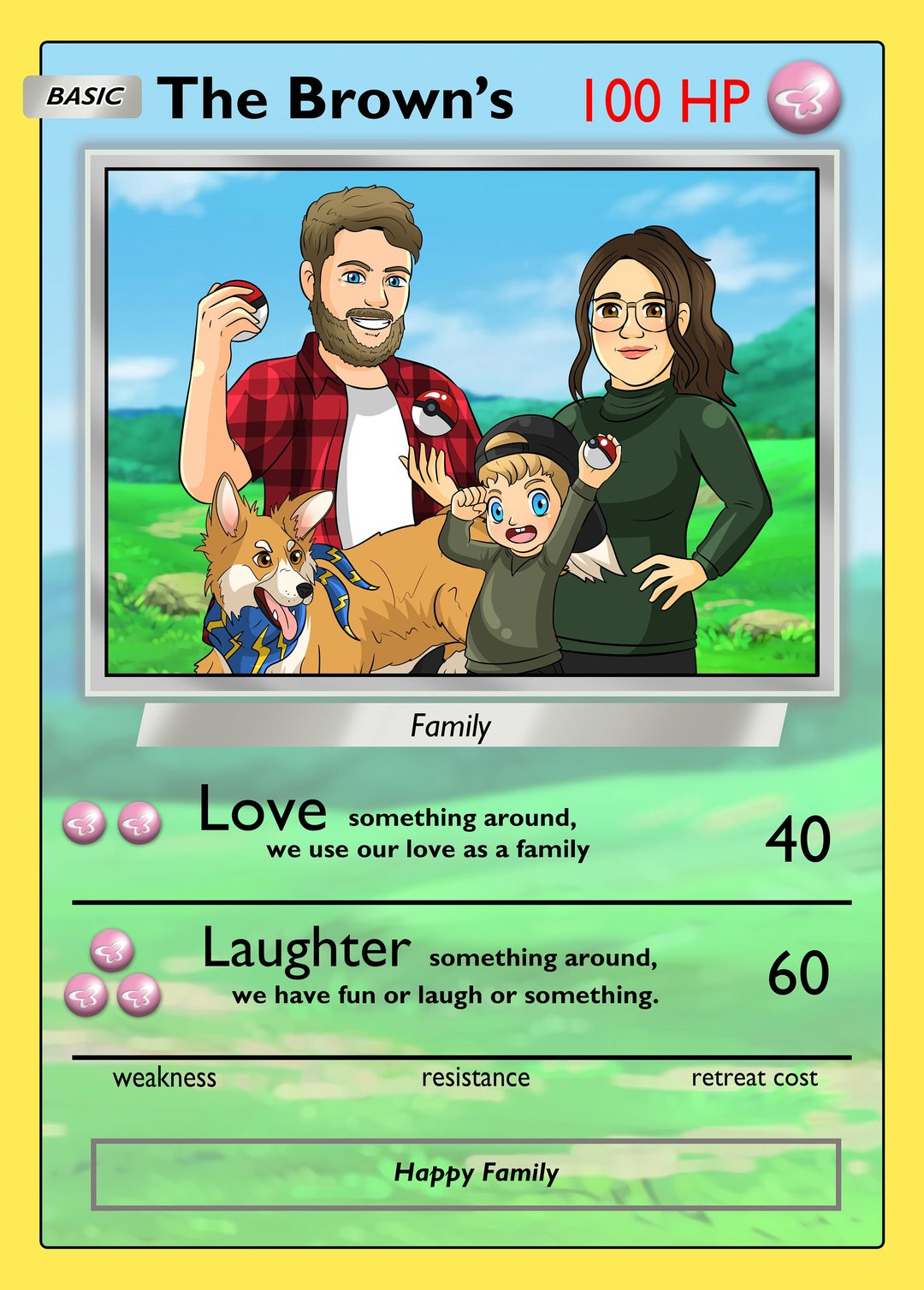 Custom Pokemonstyle Portraits | Poke Cards | Digital Image | Pokepet ...