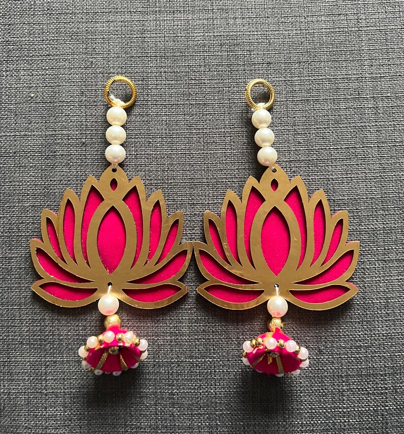 Trending Pink Lotus Danglers Wall Hanging for Backdrop Decor & Wall ...