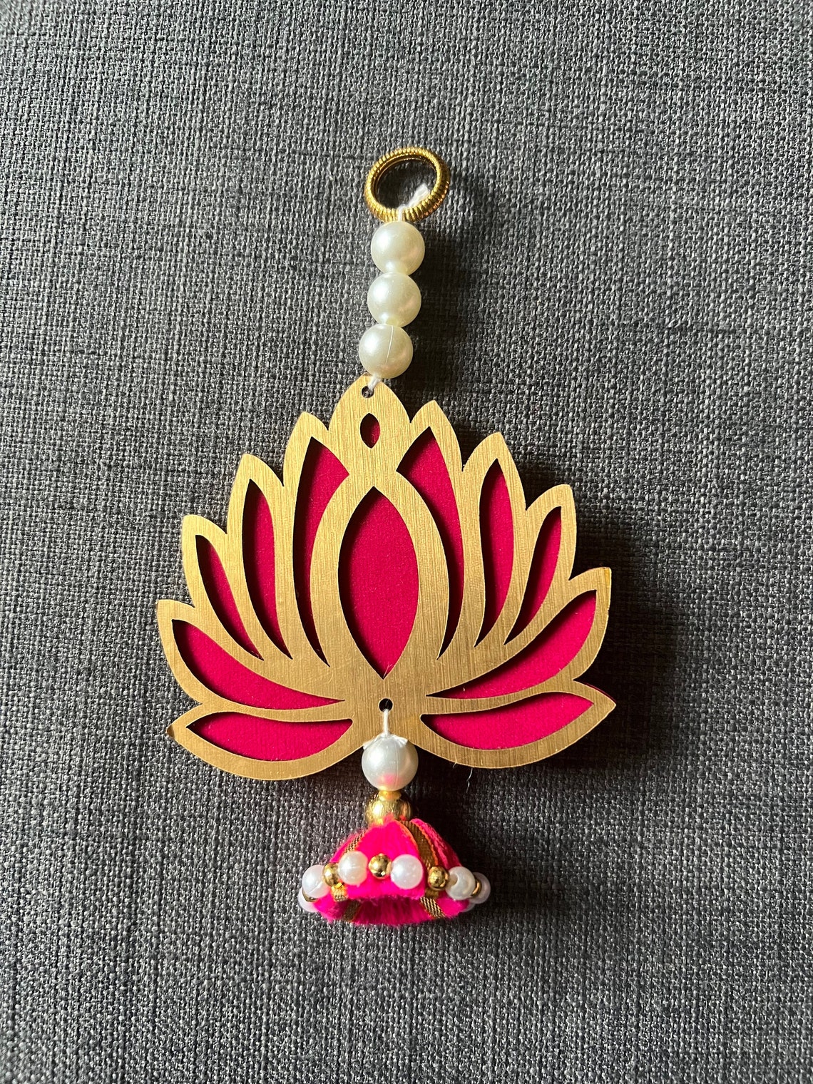 Trending Pink Lotus Danglers Wall Hanging for Backdrop Decor & Wall ...