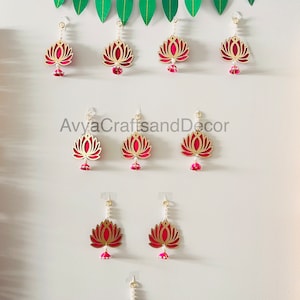 Trending Pink Lotus Danglers Wall Hanging for Backdrop Decor & Wall ...