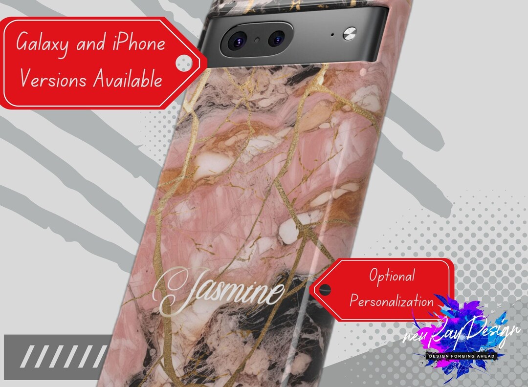Custom Pixel 9 Pro Case: Personalized Luxury Gold Marble Rose. Cover ...