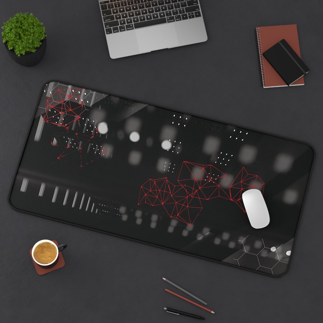 Elevate Your Tech Game: Neoprene Desk Mat With Anti-slip Backing; Ideal ...