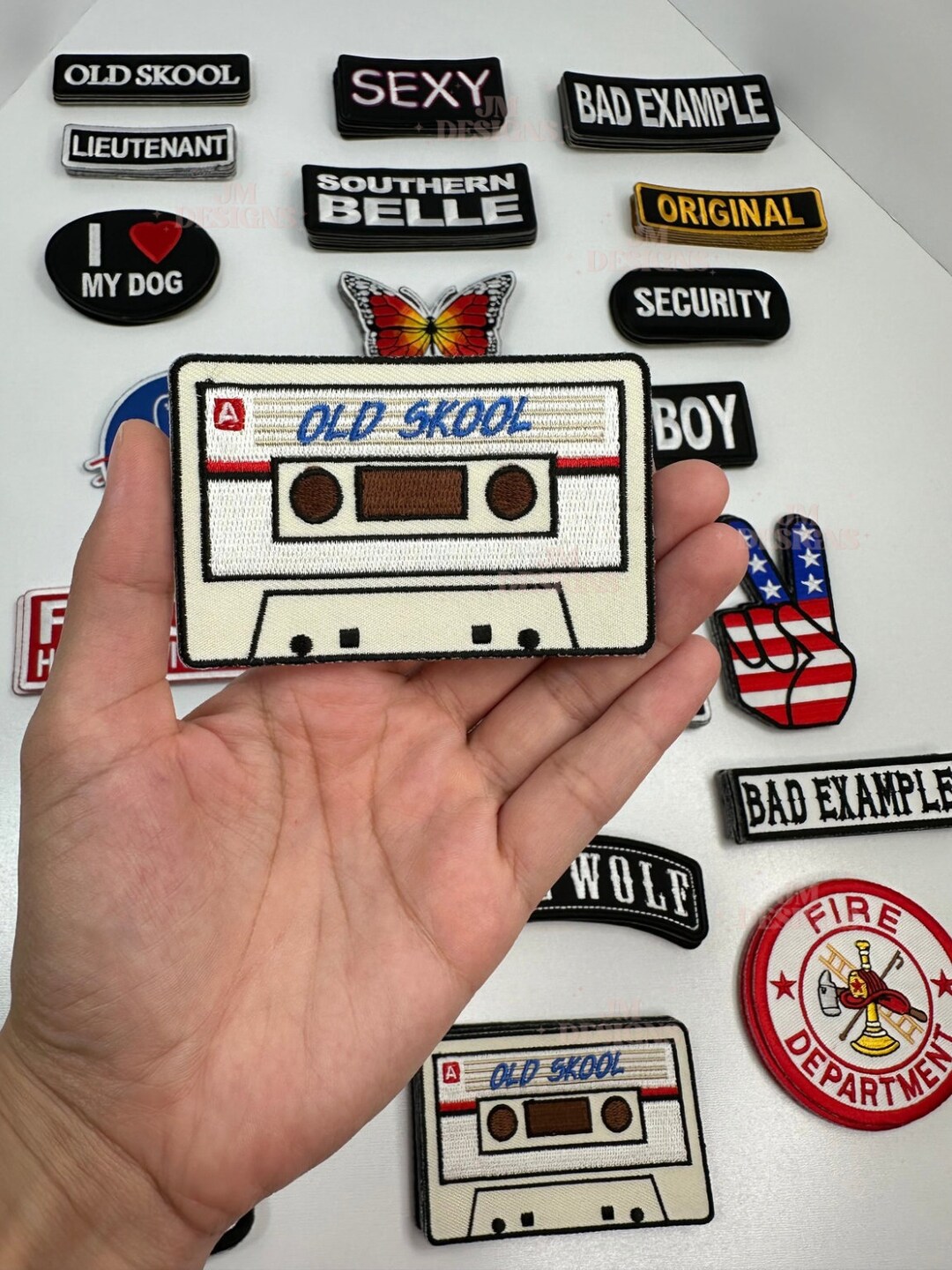 Old Skool Cassette Iron on Patch |iron on | Patch| Bold Patches | Hat ...