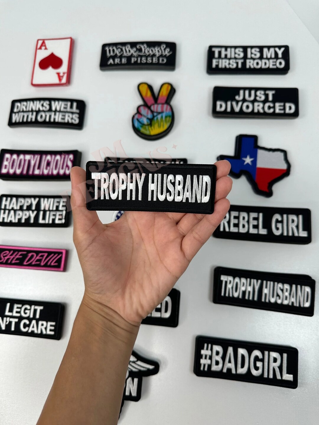 Trophy Husband Iron on Patch |iron on |bold Patch| Funny Patches | Hat ...
