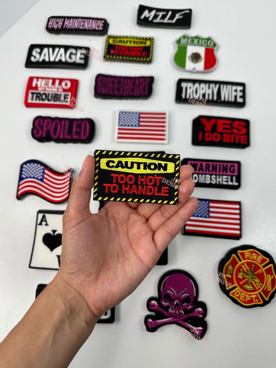 Caution Too Hot to Handle Iron on Patch |daring Patches Iron on |funny ...