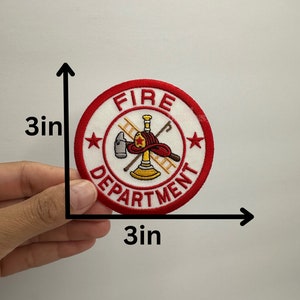 Fire Department White Back Iron on Patch |iron on | Patch| Trendy ...