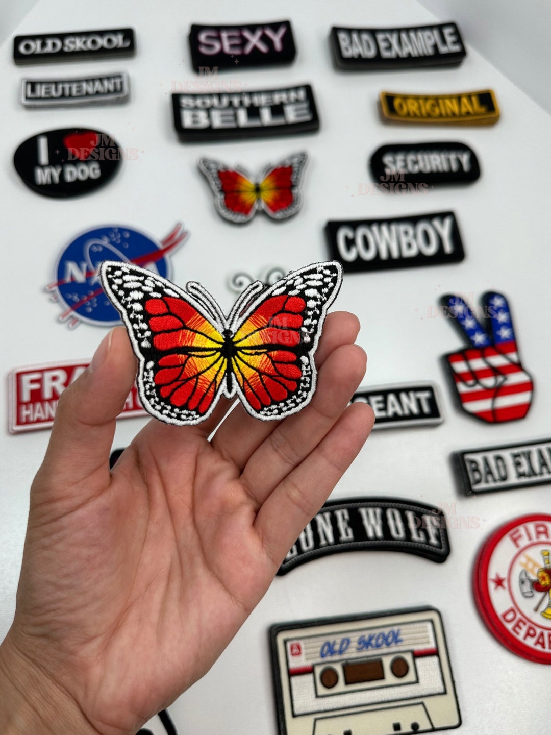 Orange Butterfly Iron on Patch |daring Patches Iron on |funny Patches ...