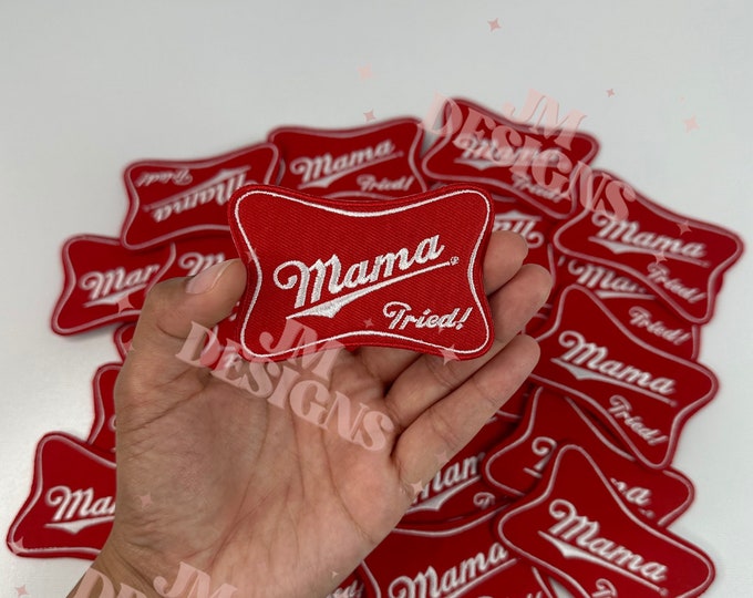 Mama Tried Iron on Patch |iron on | Mom Patch| Pink Patches | Hat Bar|trucker Hat - Etsy