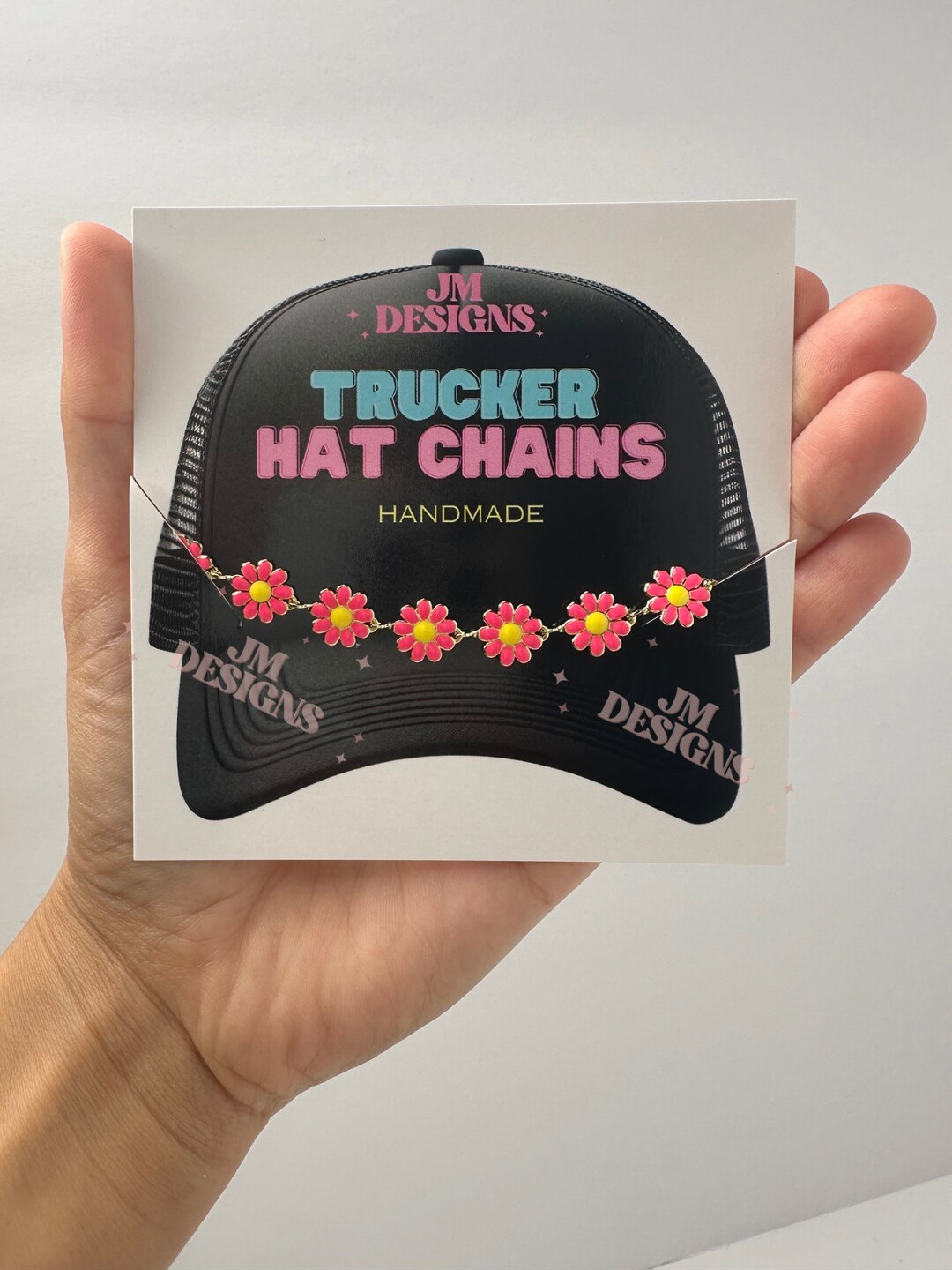 Trucker Hat Chains| Rose Red Flowers Hat Chain| Hat Accessories| Trendy ...